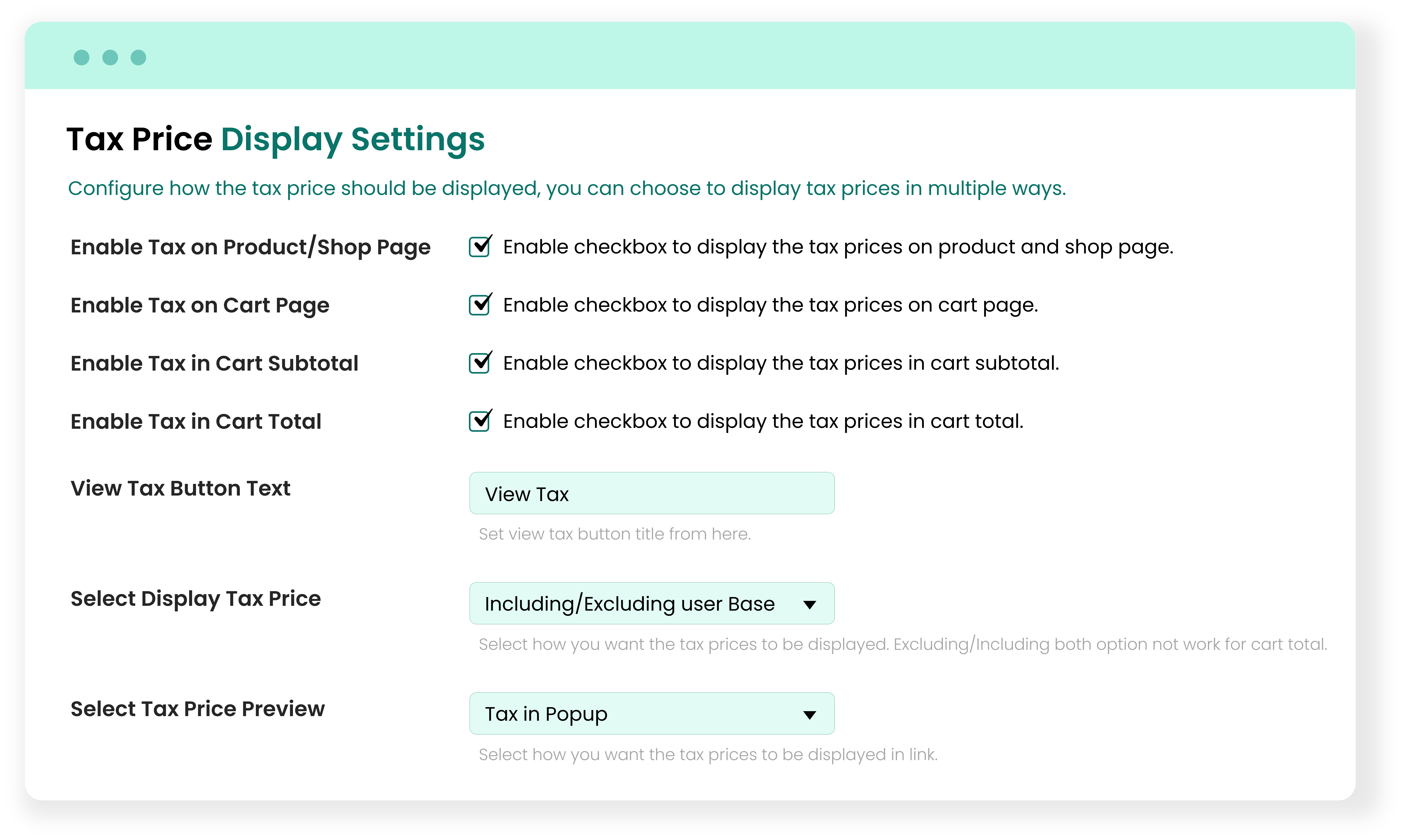 Price Display Including/Excluding Tax - WooCommerce Marketplace