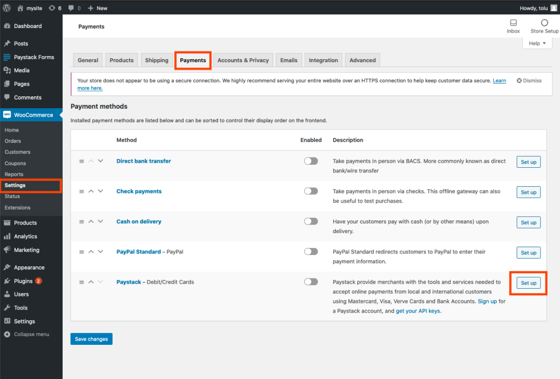 Paystack Documentation - WooCommerce