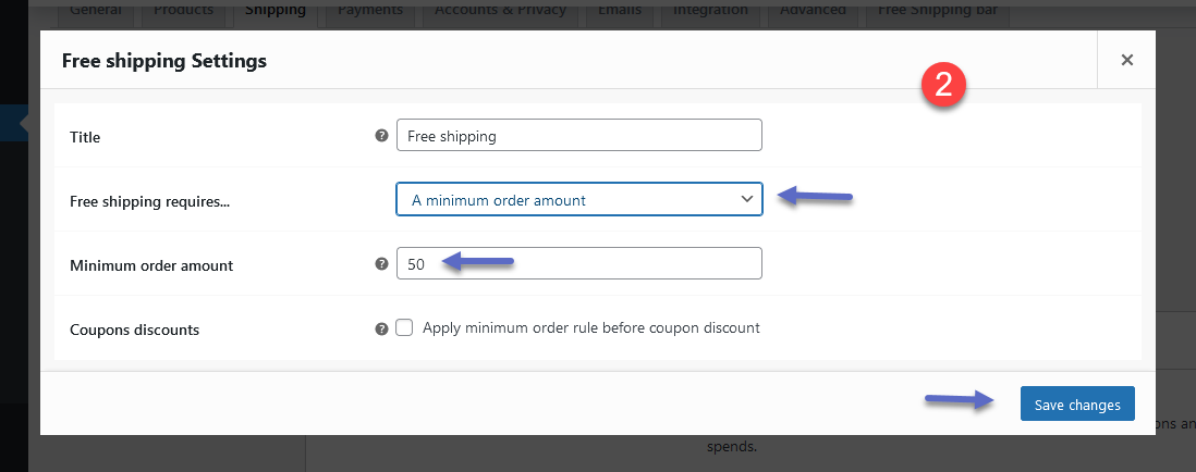 WooCommerce Free Shipping Over Amount & Shipping Bar Plugin