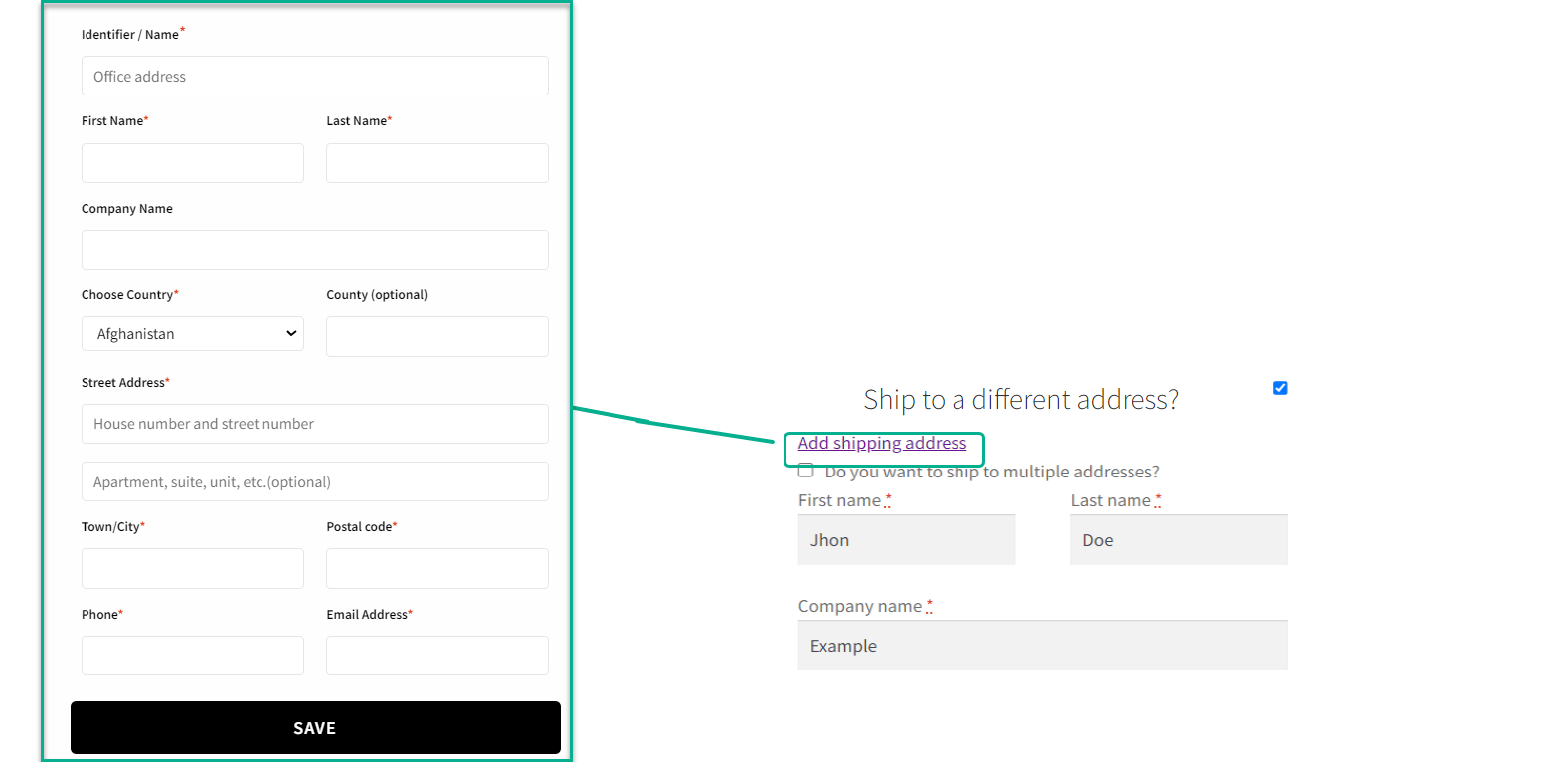 Multiple Customer Addresses and Shipping Documentation - WooCommerce