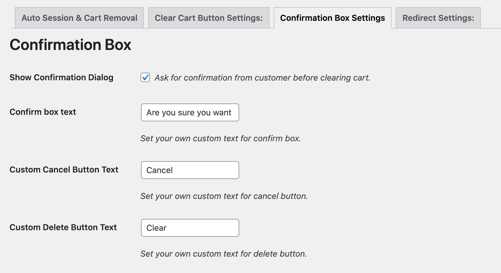 One-Click Clear Cart Documentation - WooCommerce