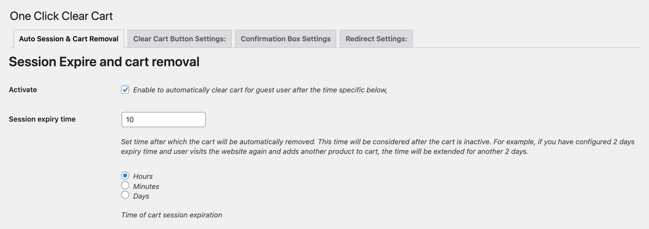 One-Click Clear Cart Documentation - WooCommerce