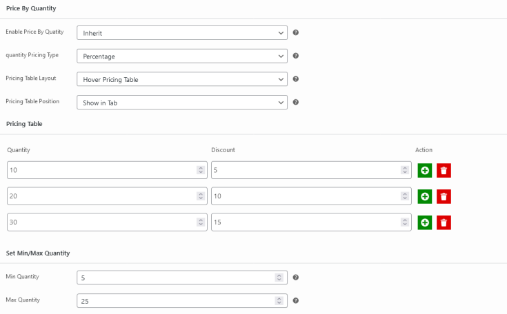 Price By Quantity Documentation - WooCommerce