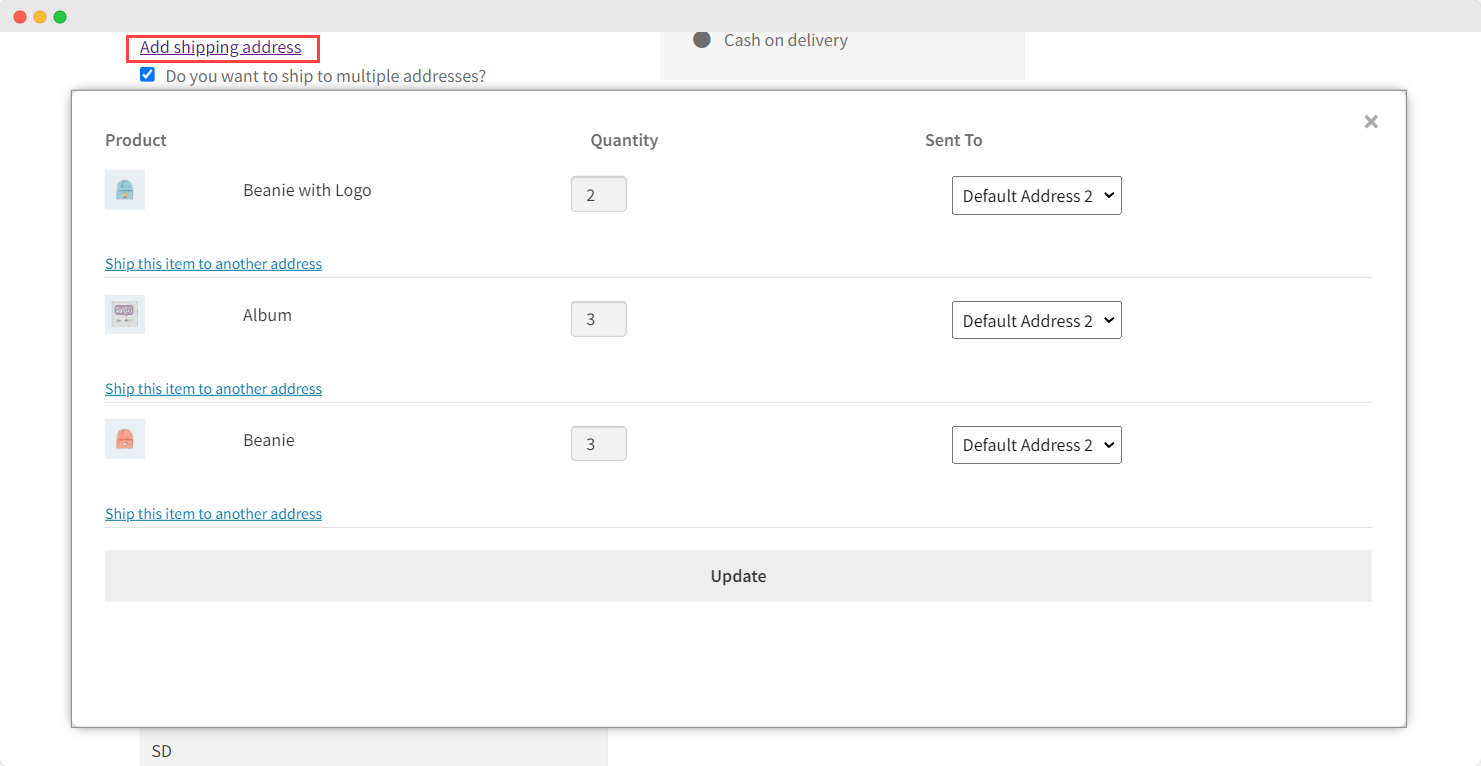 Multiple Customer Addresses and Shipping Documentation - WooCommerce