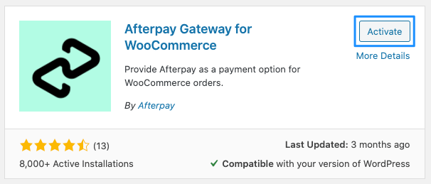 Afterpay Documentation - WooCommerce