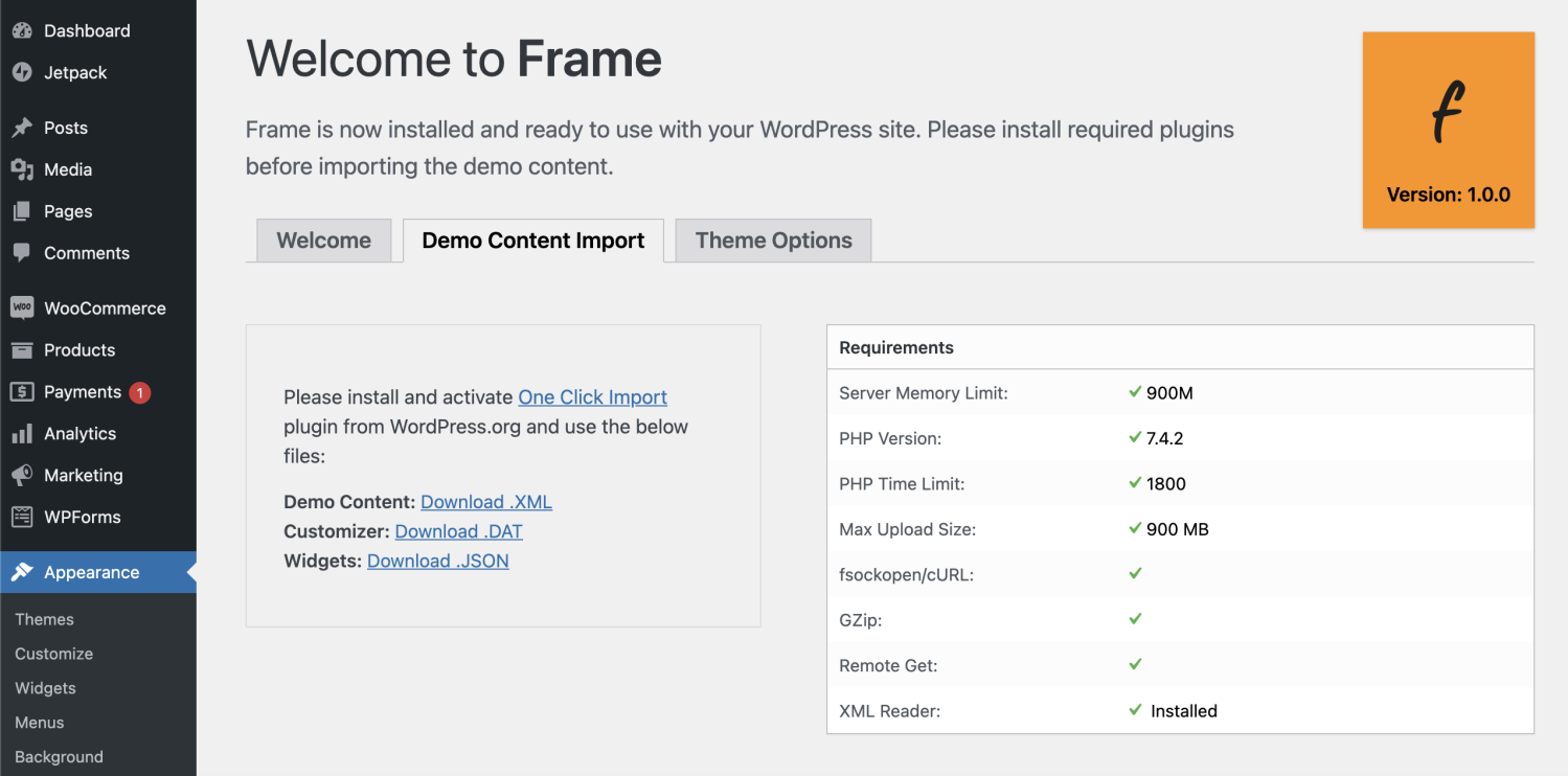 Frame Documentation - WooCommerce