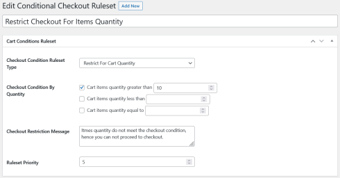 Conditional Checkout For WooCommerce Documentation - WooCommerce