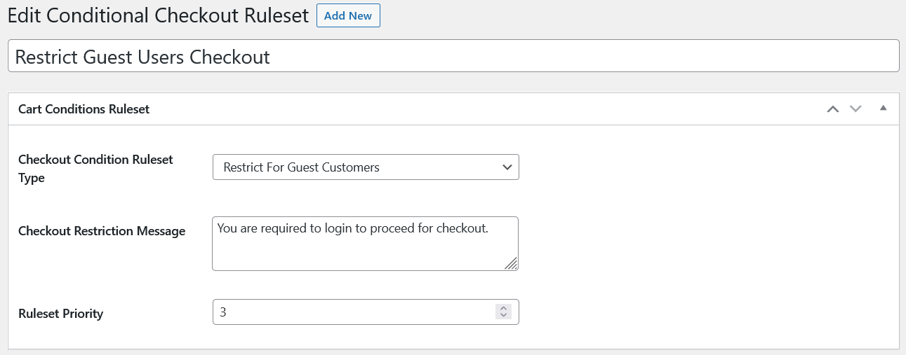 Conditional Checkout For WooCommerce Documentation - WooCommerce