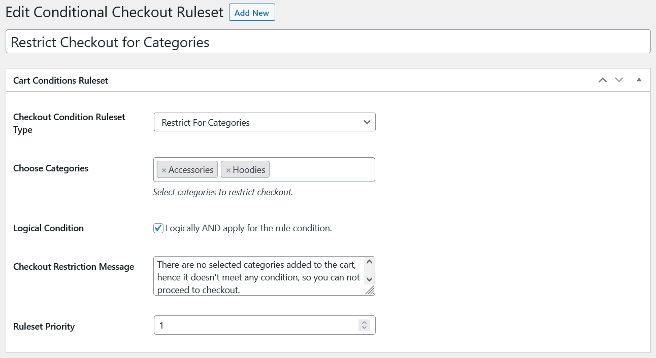 Conditional Checkout For WooCommerce Documentation - WooCommerce