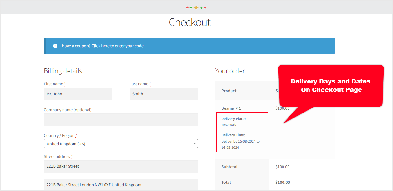 Estimated Delivery Date & Time for WooCommerce - WooCommerce Marketplace