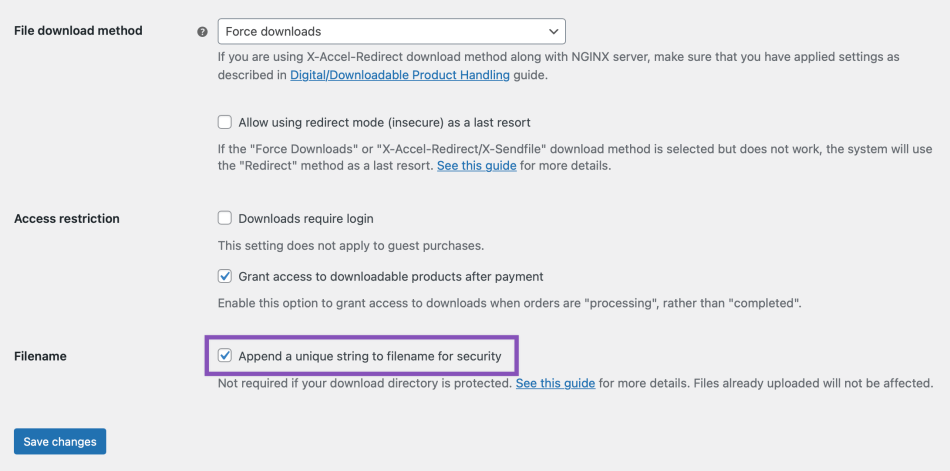 Digital/Downloadable Product Guide Documentation - WooCommerce