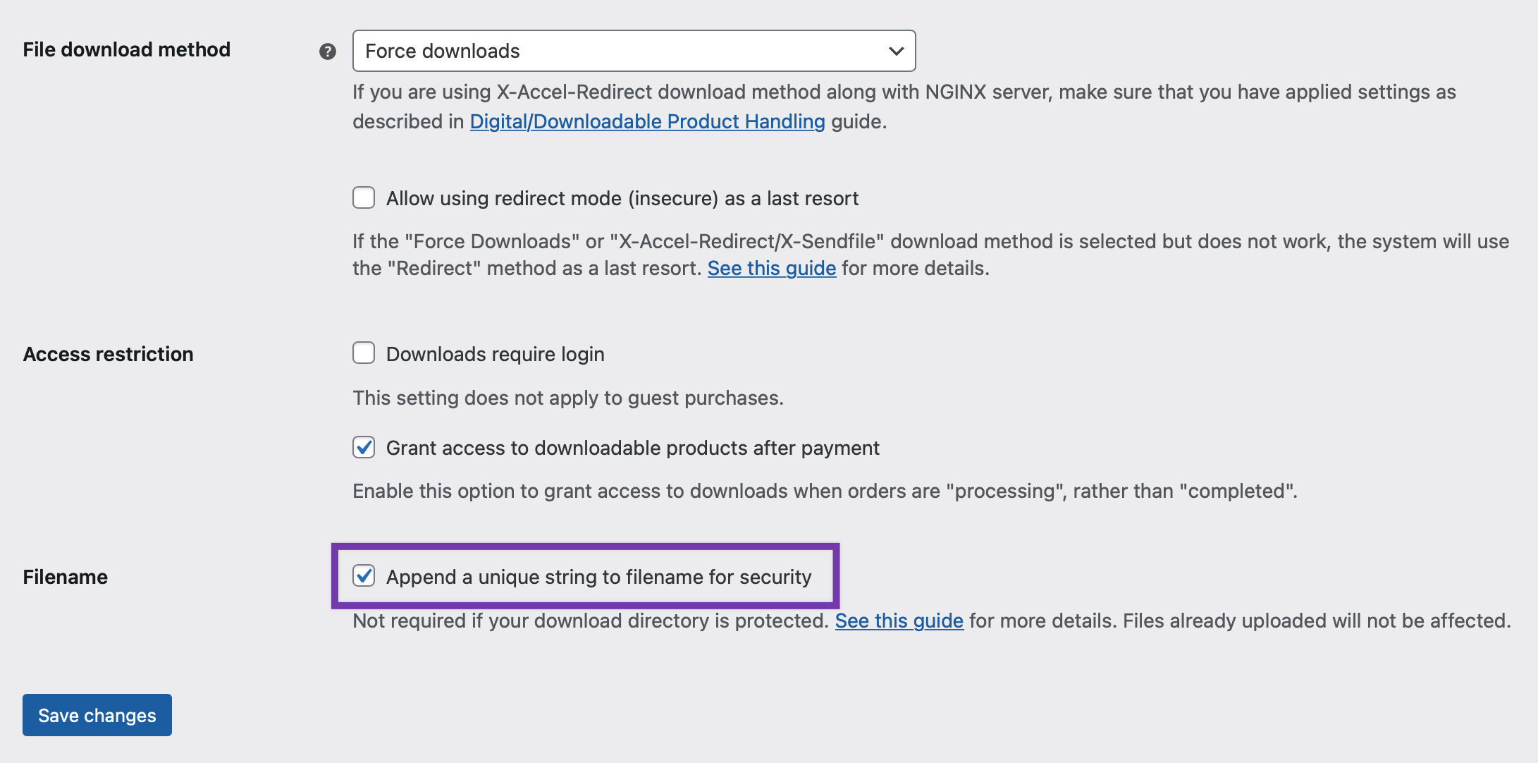 Digital/Downloadable Product Guide Documentation - WooCommerce