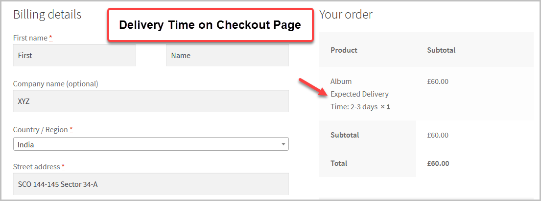 WooCommerce Estimated Delivery Date & Time Plugin