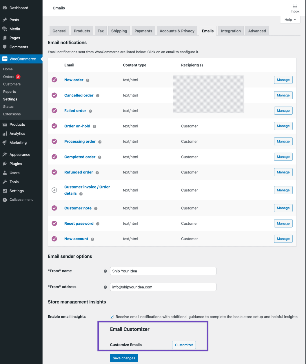 WooCommerce Email Customizer Documentation - WooCommerce