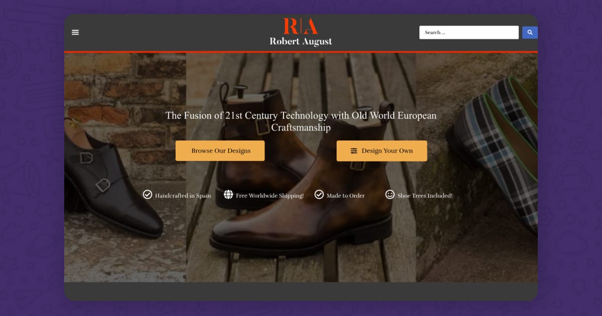 Robert August Apparel - WooCommerce Showcase