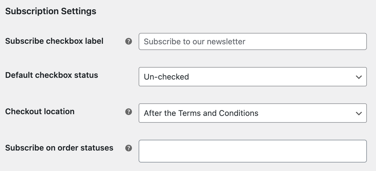 Subscriber to Newsletter Documentation - WooCommerce