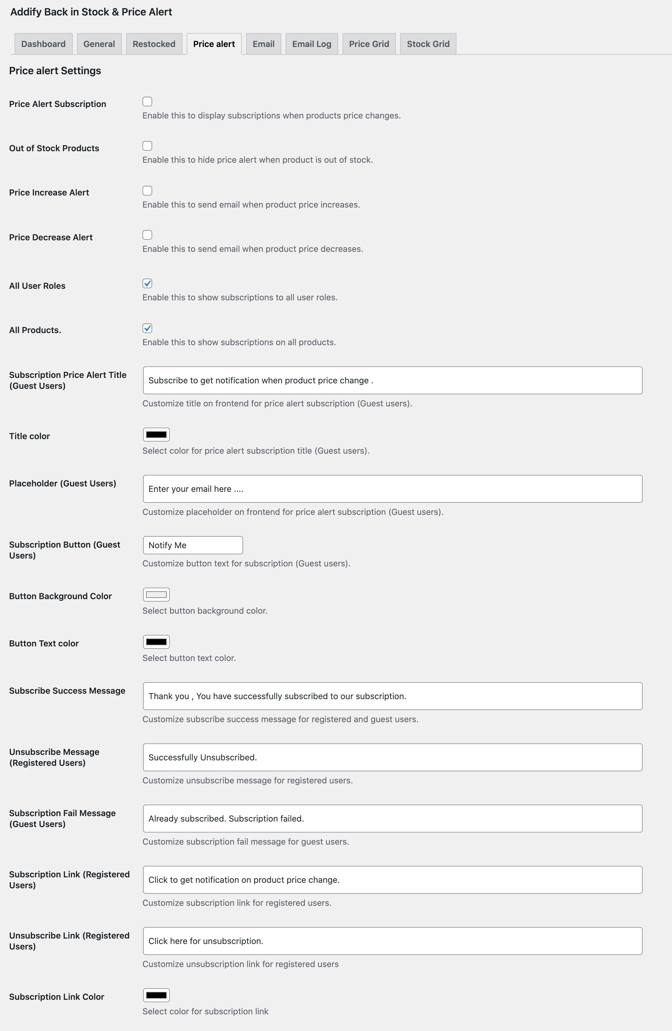 WooCommerce Back In Stock Notifier: Bonus - Price Drop Alert