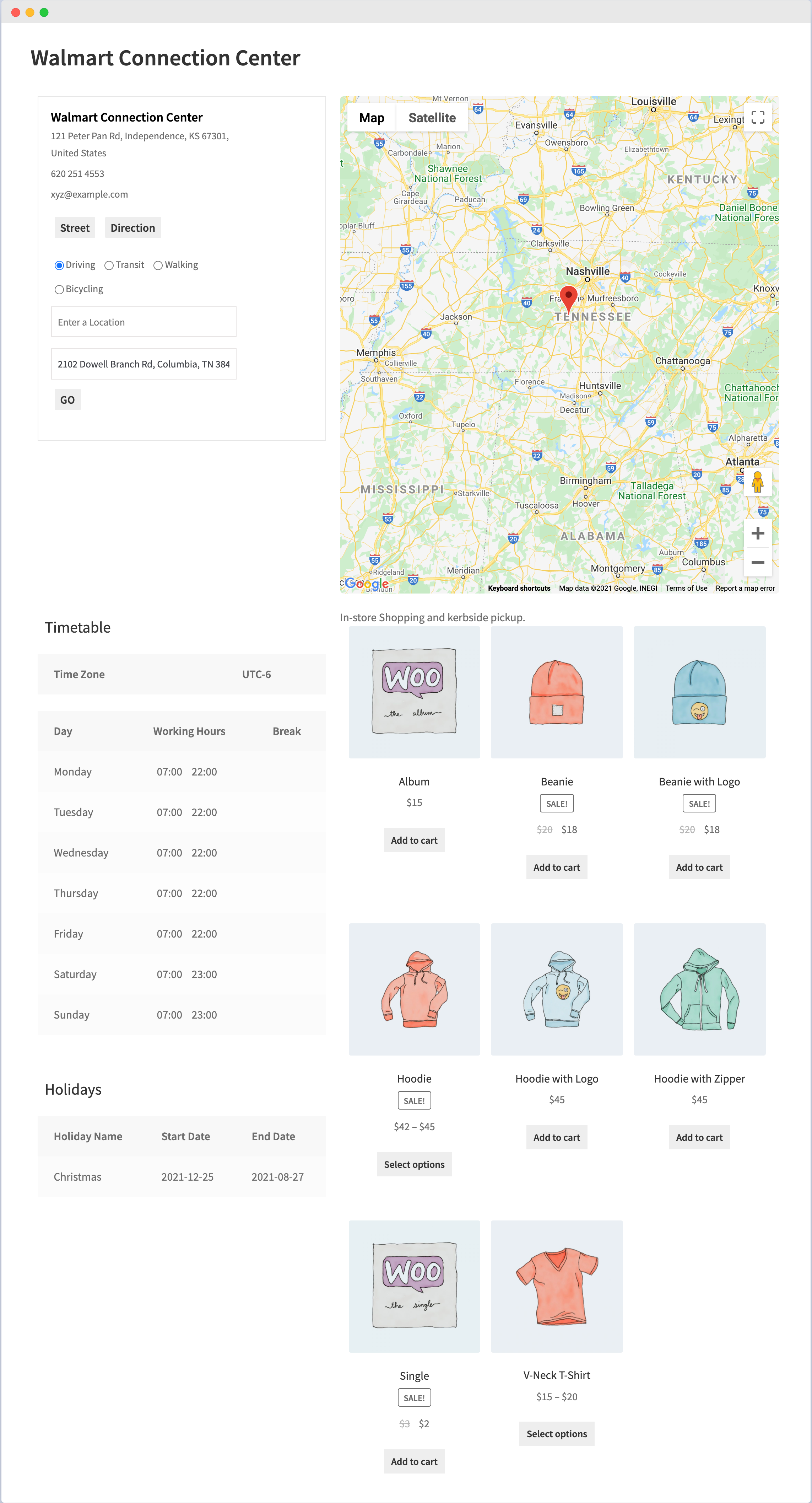 WooCommerce Store Locator: Store Finder with Google Maps