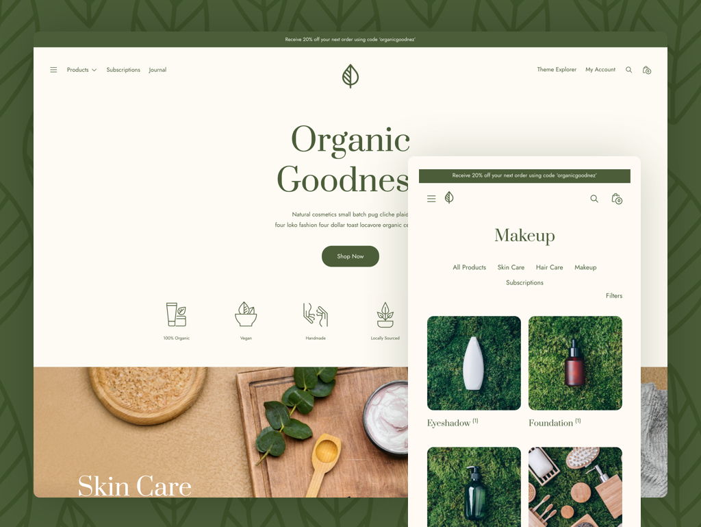Organic Goodness - Health and Beauty WooCommerce Theme