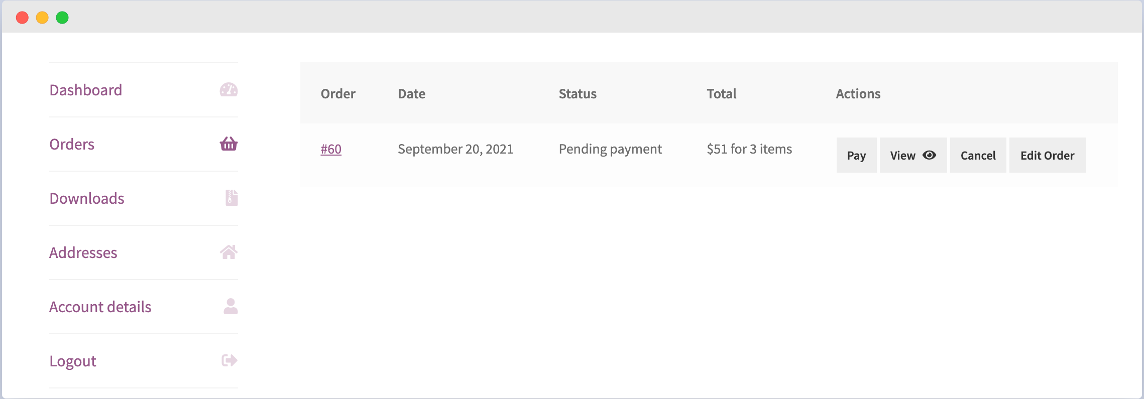 WooCommerce Edit Order by Customer Extension