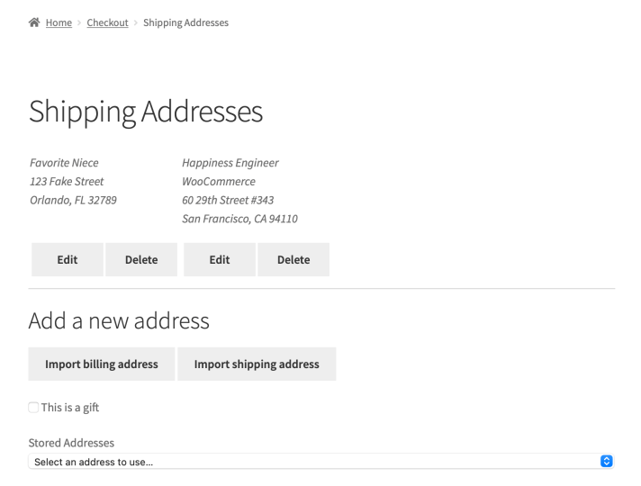 Shipping Multiple Addresses Documentation - WooCommerce