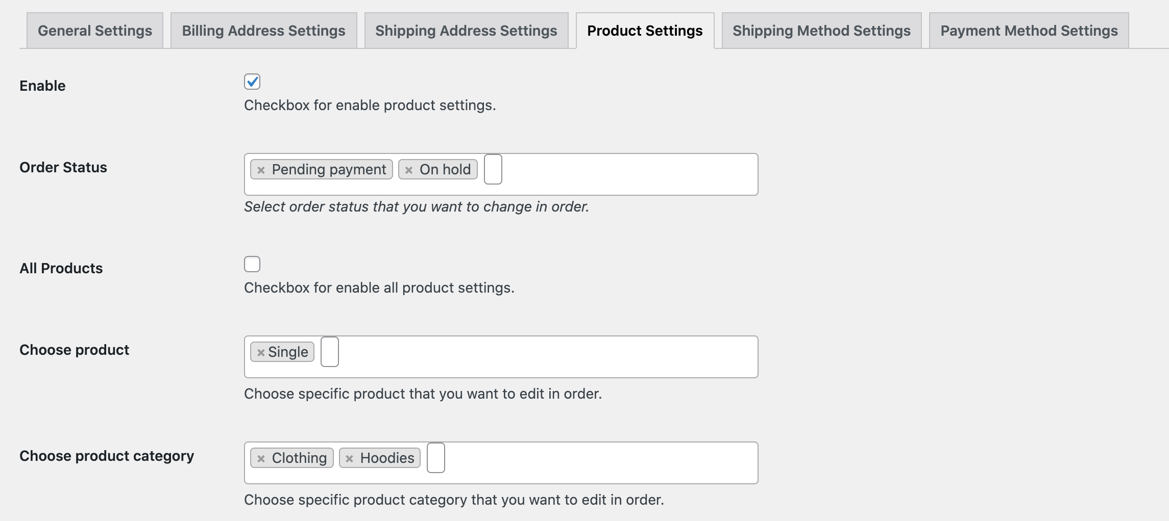 WooCommerce Edit Order by Customer Extension