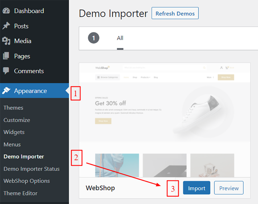 WebShop Documentation - Modern Premium WooCommerce theme