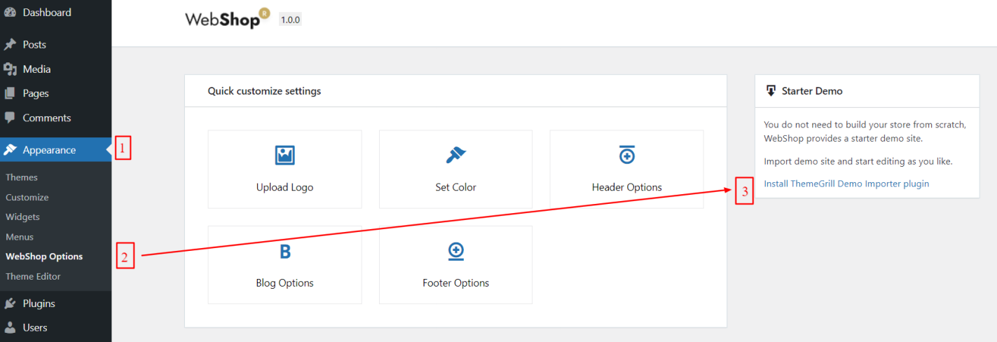 WebShop Documentation - Modern Premium WooCommerce theme