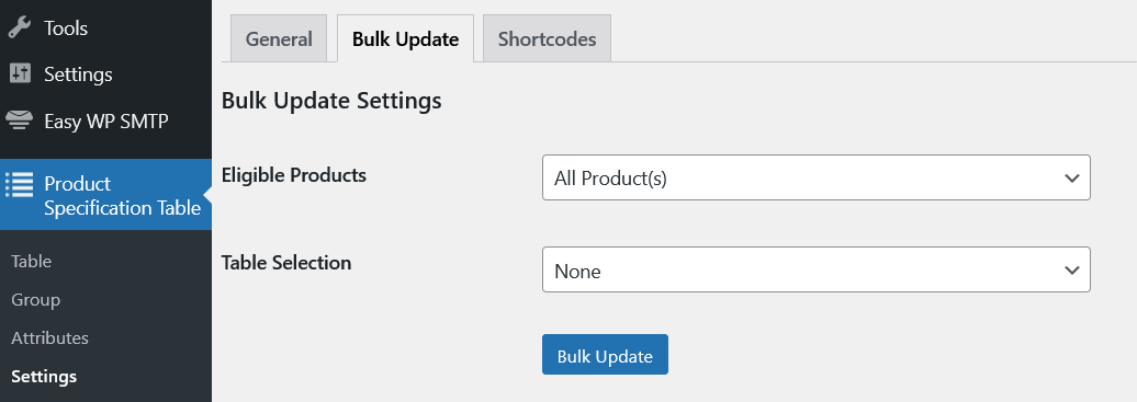 Product Specification Table for WooCommerce Documentation - WooCommerce