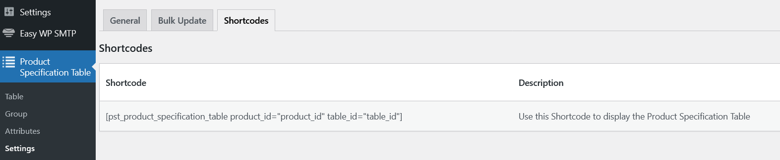 Product Specification Table for WooCommerce Documentation - WooCommerce