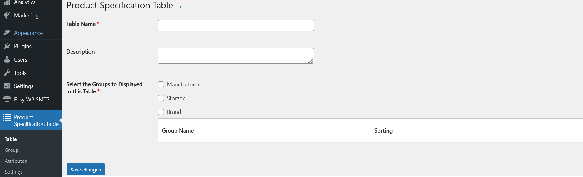 Product Specification Table for WooCommerce Documentation - WooCommerce
