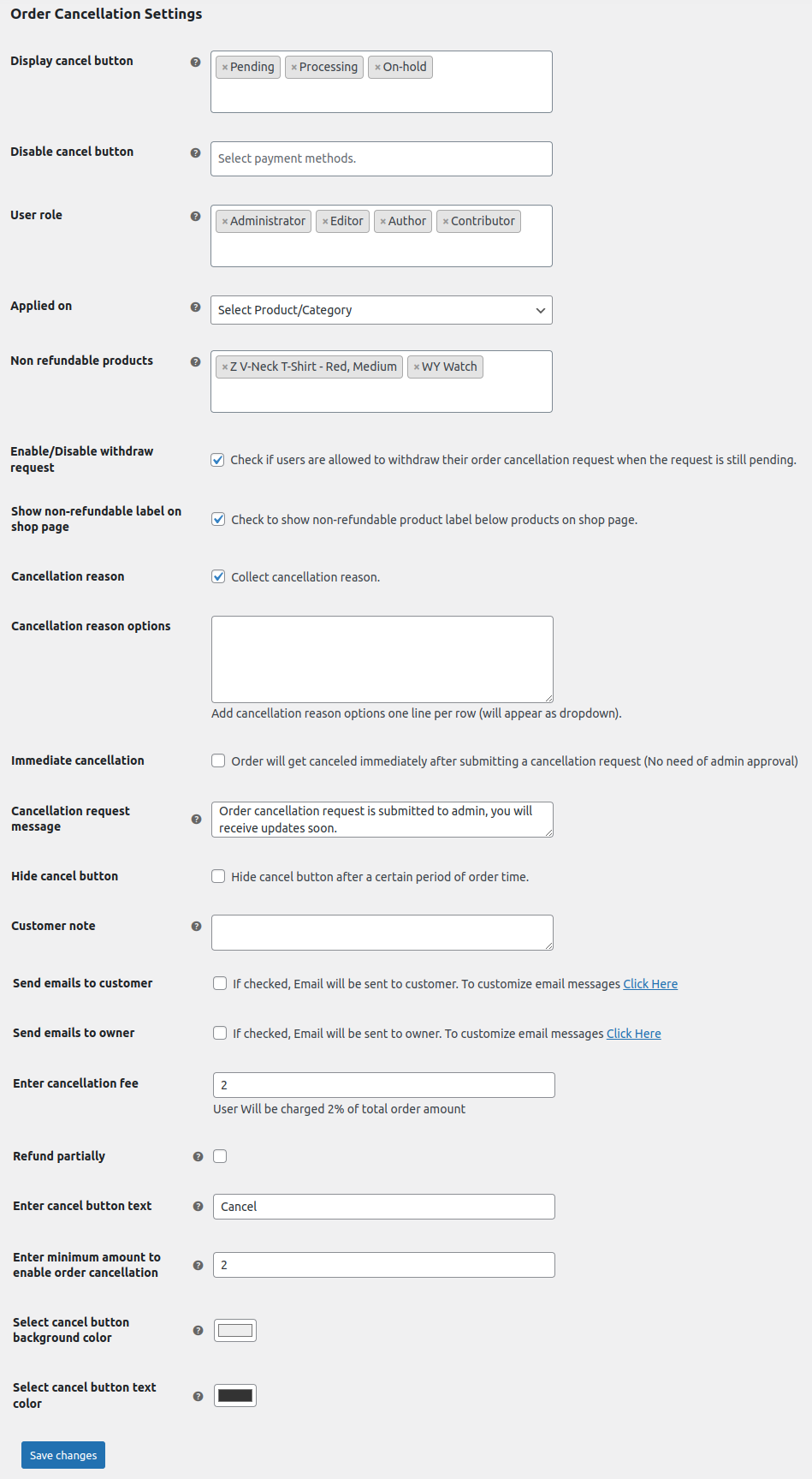 Order Cancellation for WooCommerce - Documentation
