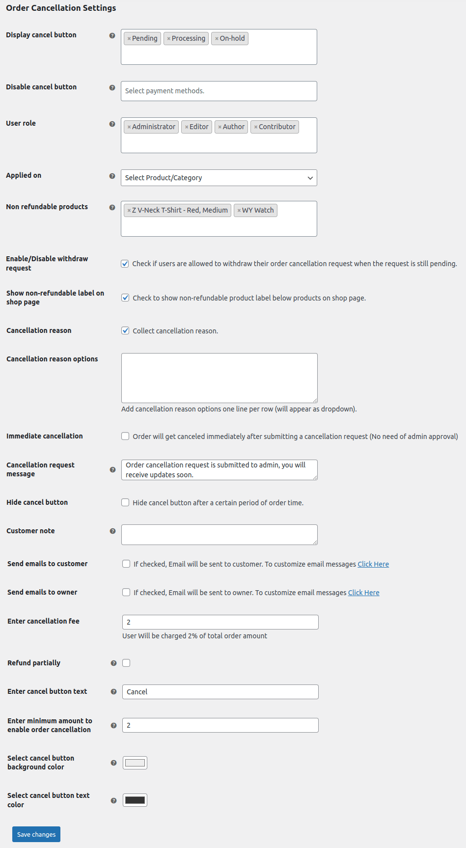Order Cancellation for WooCommerce - Documentation