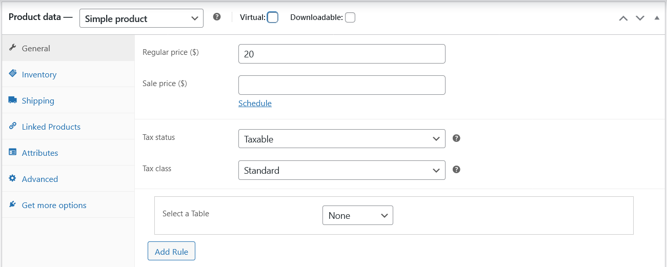 Product Specification Table for WooCommerce Documentation - WooCommerce