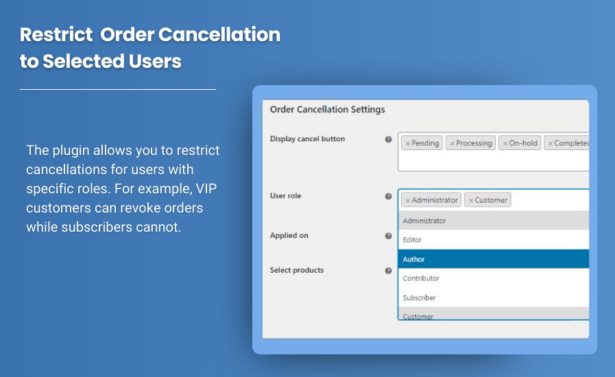 WooCommerce Cancel Order Plugin