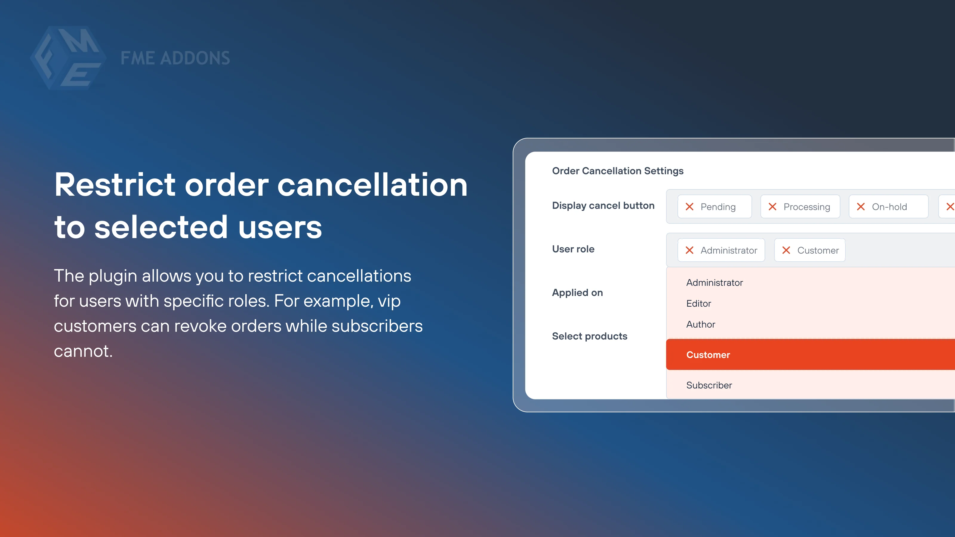 Customer Order Cancellation for WooCommerce - Woo Marketplace