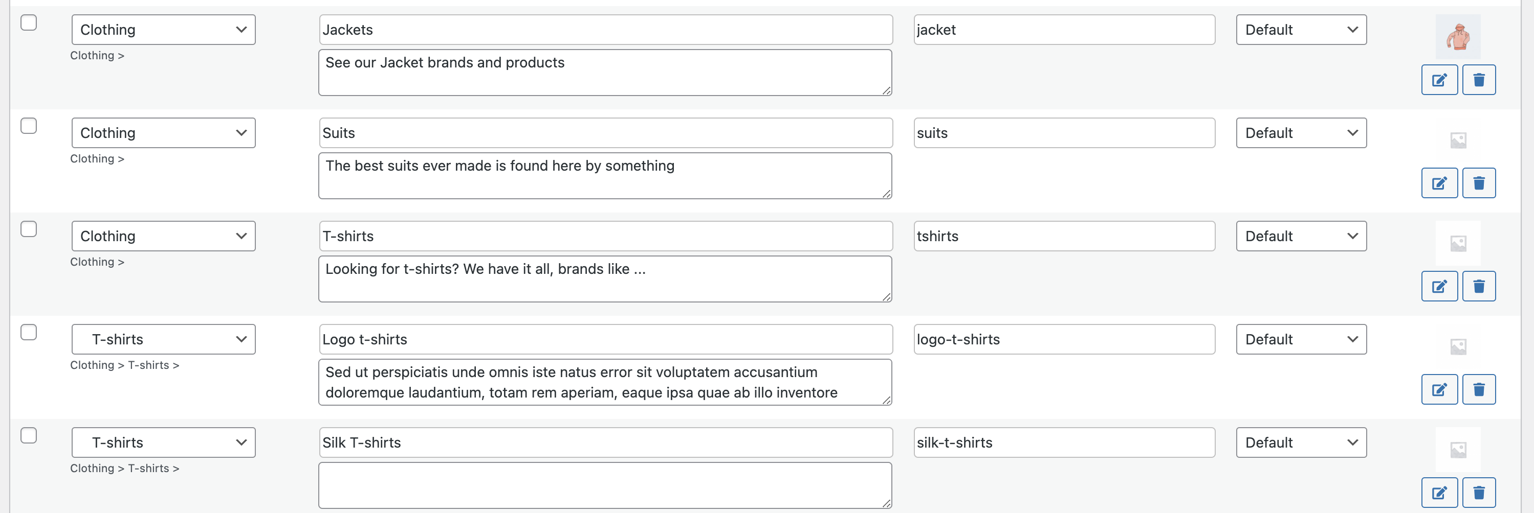 Bulk Category Editor - WooCommerce