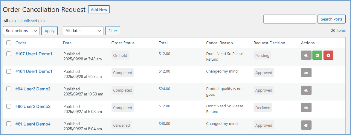 Customer Order Cancellation for WooCommerce - Woo Marketplace