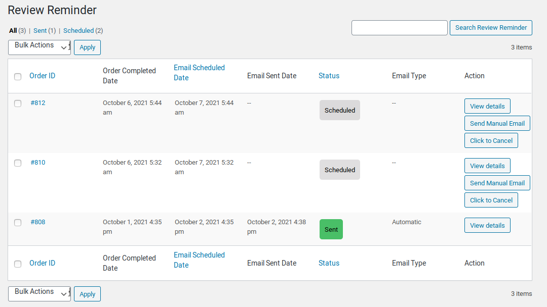 Review Reminder for WooCommerce – Remind Users to Review their Purchases