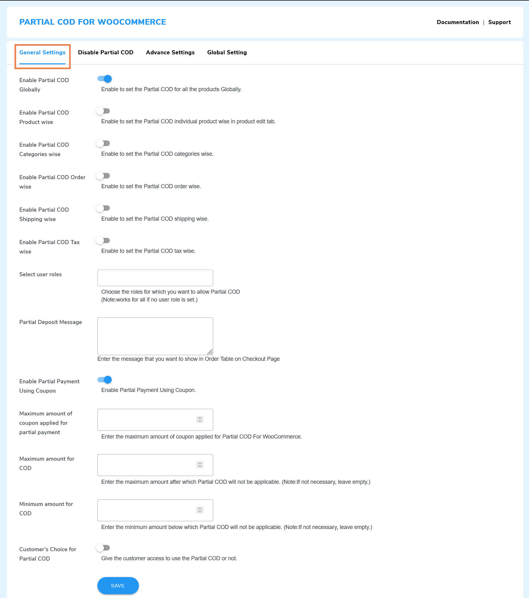 Partial COD for WooCommerce Documentation | WP Swings