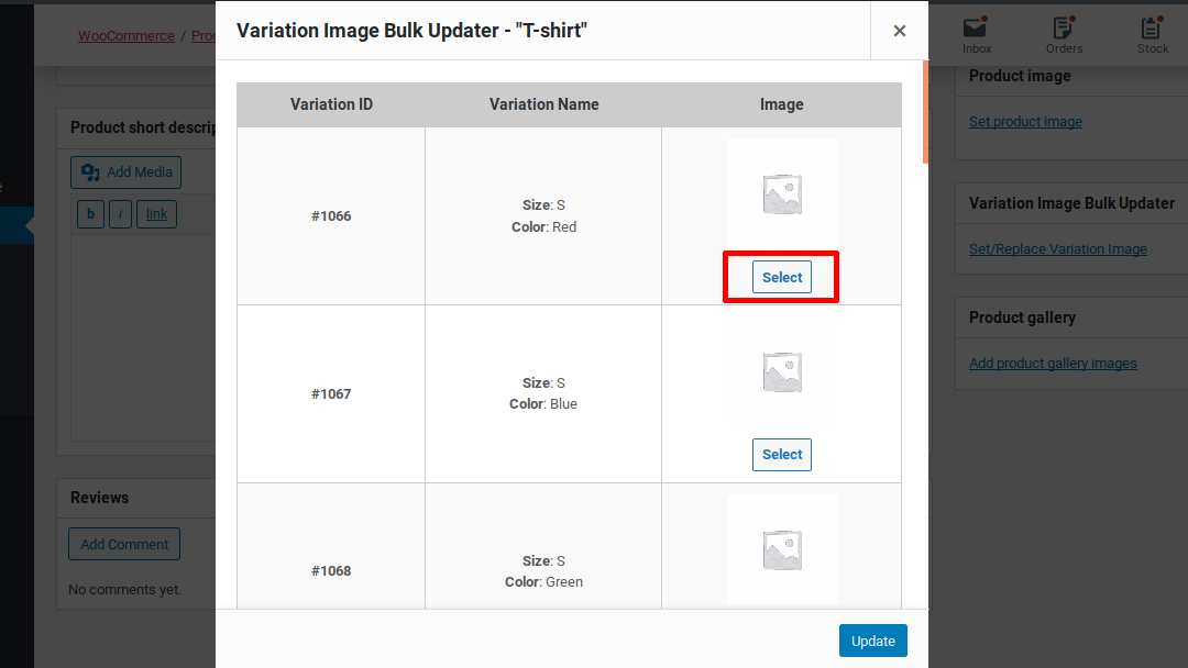 Variation Image Bulk Updater for WooCommerce