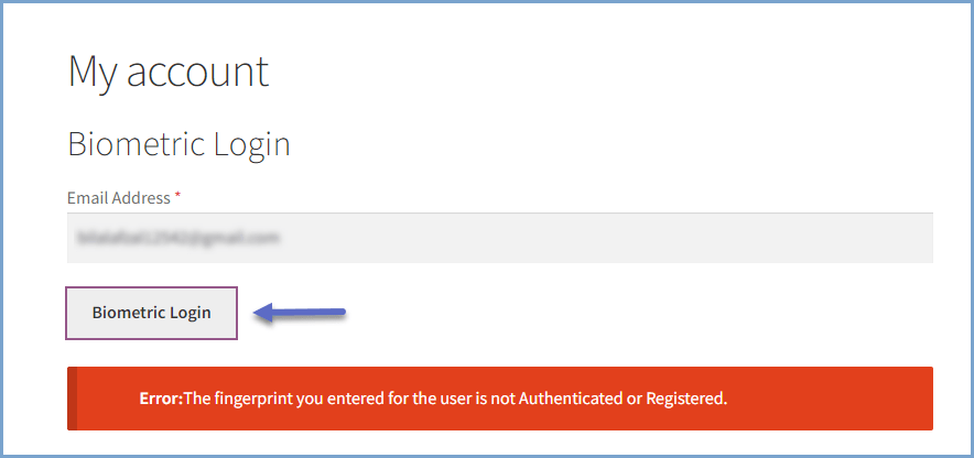 Biometric Login for WooCommerce - Web Authentication