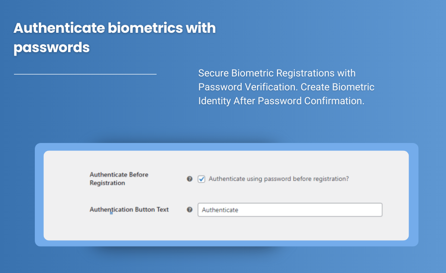 Biometric Login for WooCommerce | Biometric Authentication