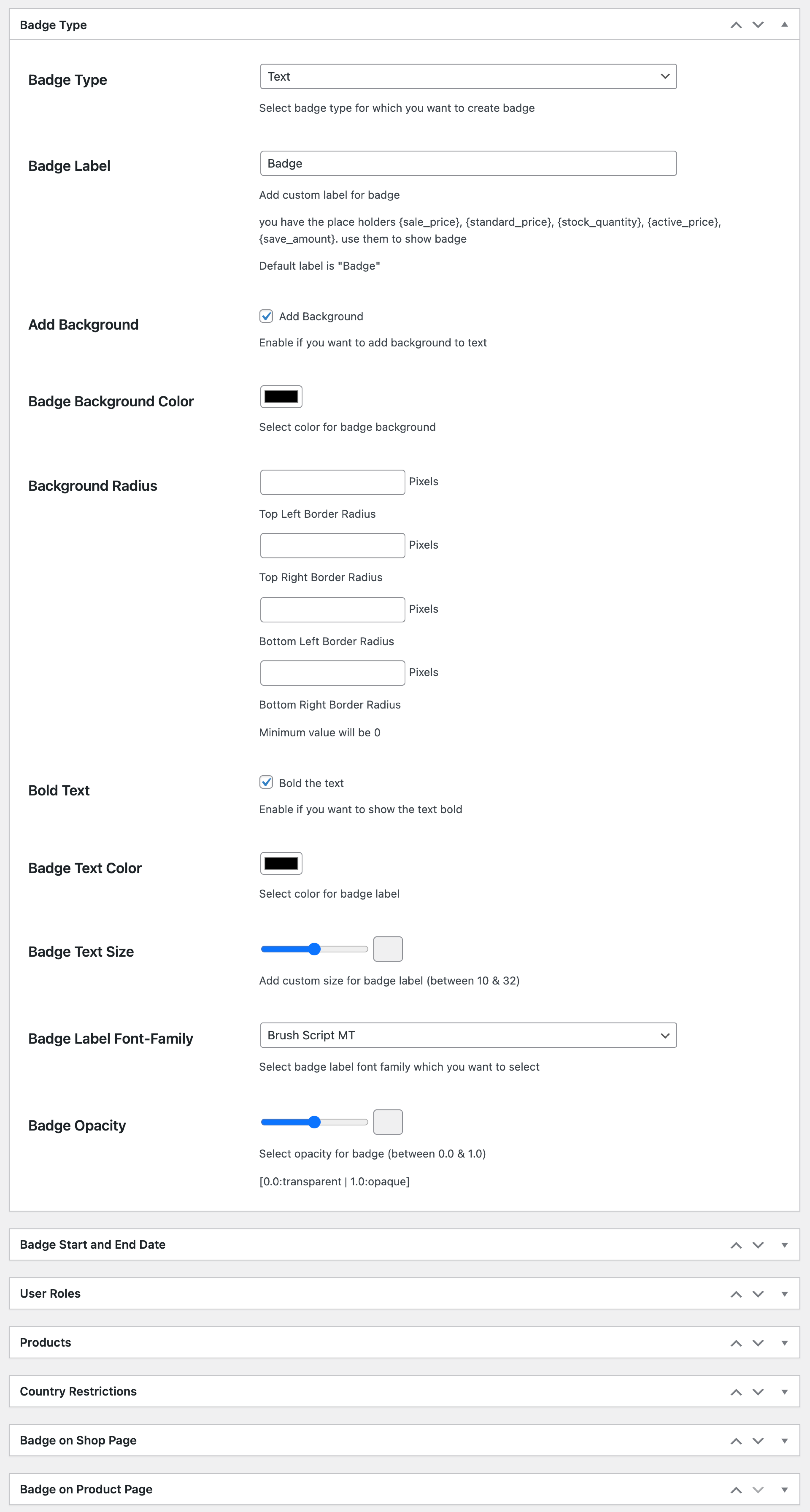 Product Labels and Stickers Documentation - WooCommerce