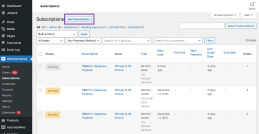 Manually Add Or Edit A Subscription WooCommerce