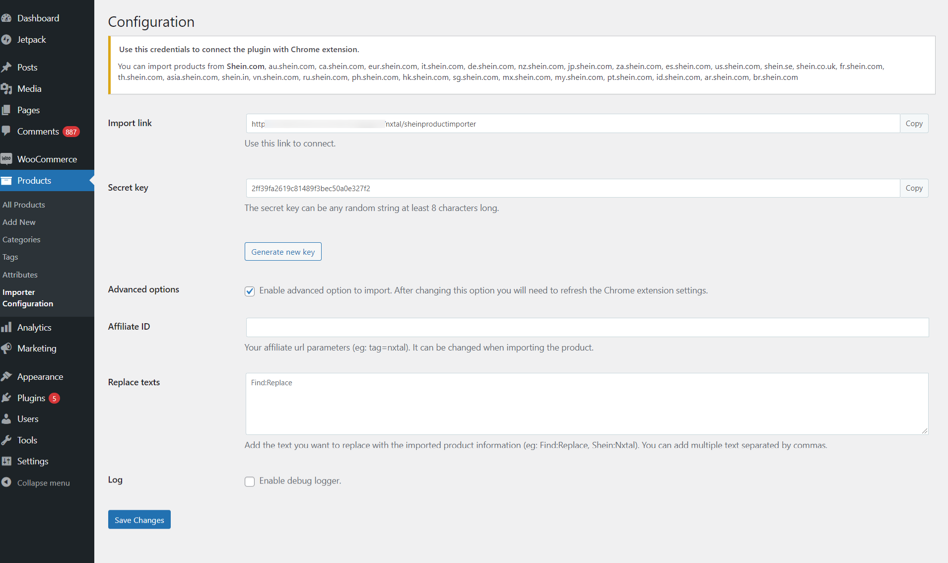 Shein Product Importer Documentation - WooCommerce