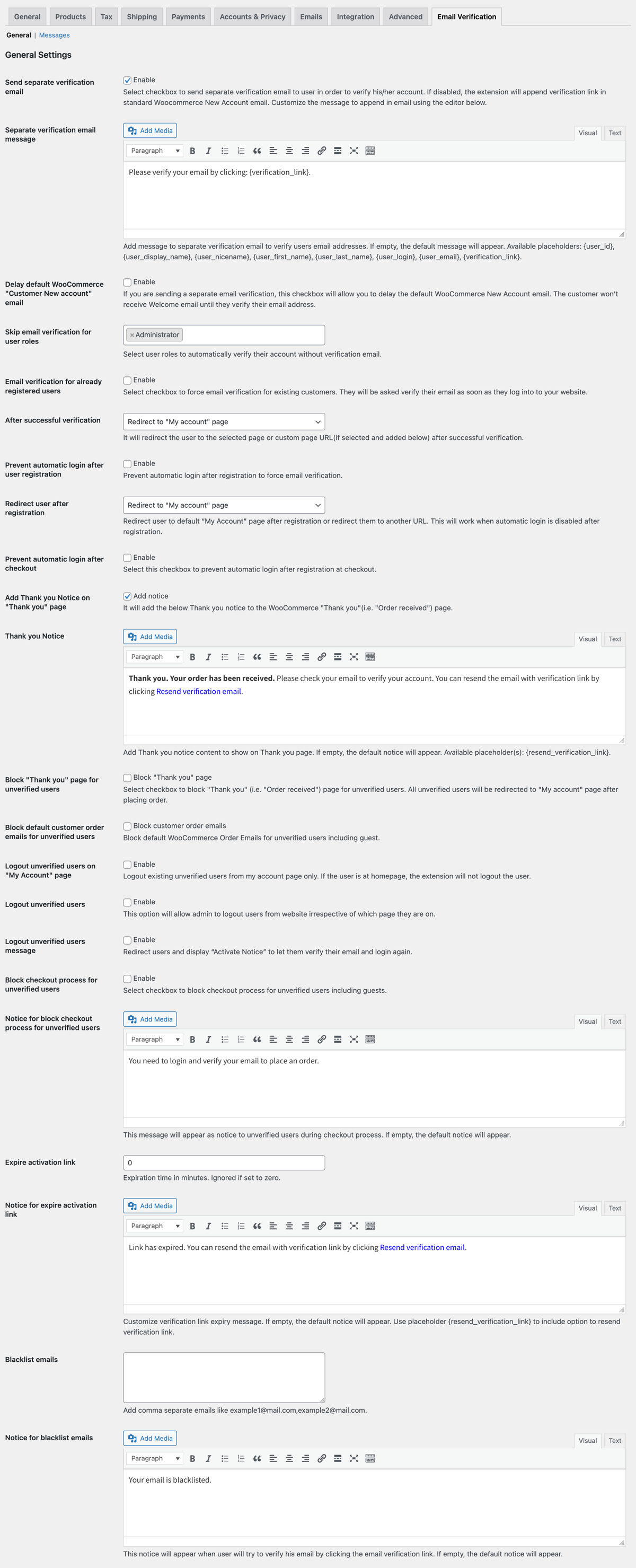 Smart User Email Verification - WooCommerce