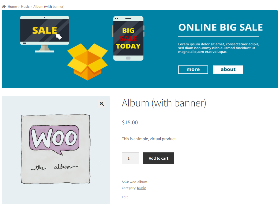 WooCommerce Banner Plugin, Add Banners to Product and Shop