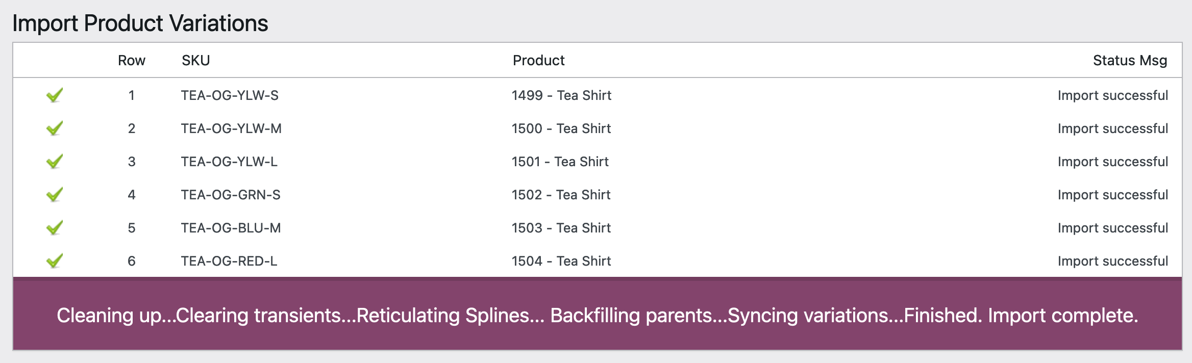 Importing Product Variations Documentation - WooCommerce