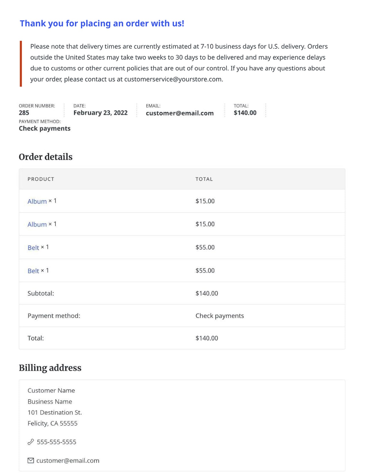 How To Customize A Woocommerce Thank You Page